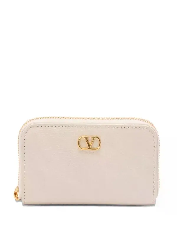 Valentino Garavani Logo-detail Wallet - Neutrals