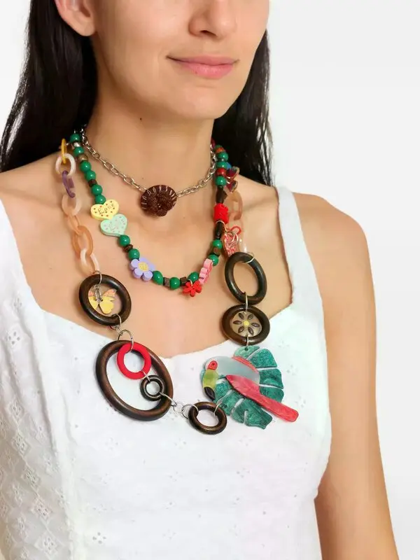 AMIR SLAMA Bead-embellished Necklace Set