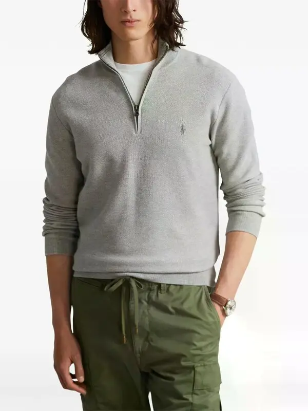 Polo Ralph Lauren Long-sleeve Zip-fastening Sweater - Grey