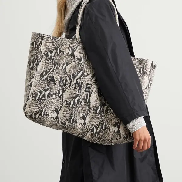 ANINE BING Leo Canvas Tote