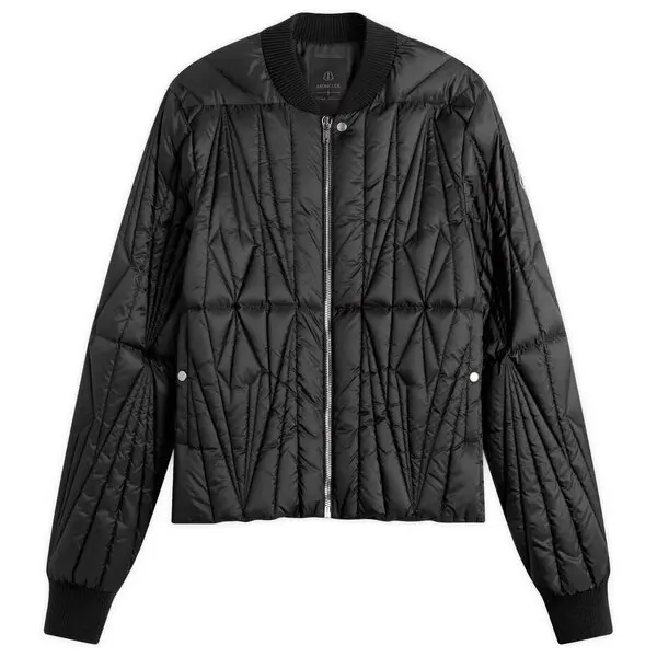 Rick Owens X Moncler Geocamo Flight Jacket - Black