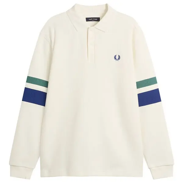 Fred Perry Tipped Long Sleeve Polo Shirt