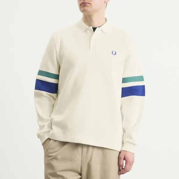 Fred Perry Tipped Long Sleeve Polo Shirt