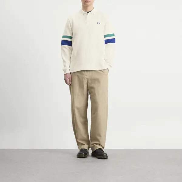 Fred Perry Tipped Long Sleeve Polo Shirt