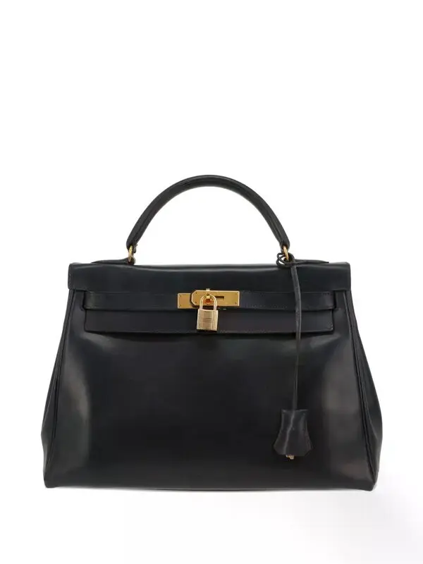Hermès 1993 32 Kelly Leather Tote - Blue