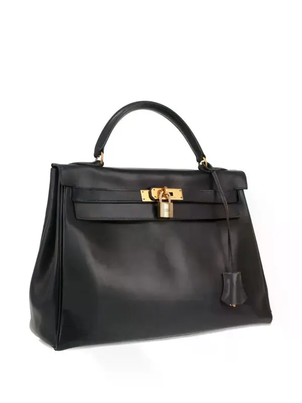 Hermès 1993 32 Kelly Leather Tote - Blue