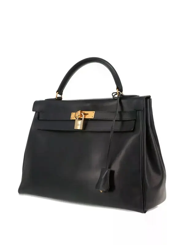 Hermès 1993 32 Kelly Leather Tote - Blue