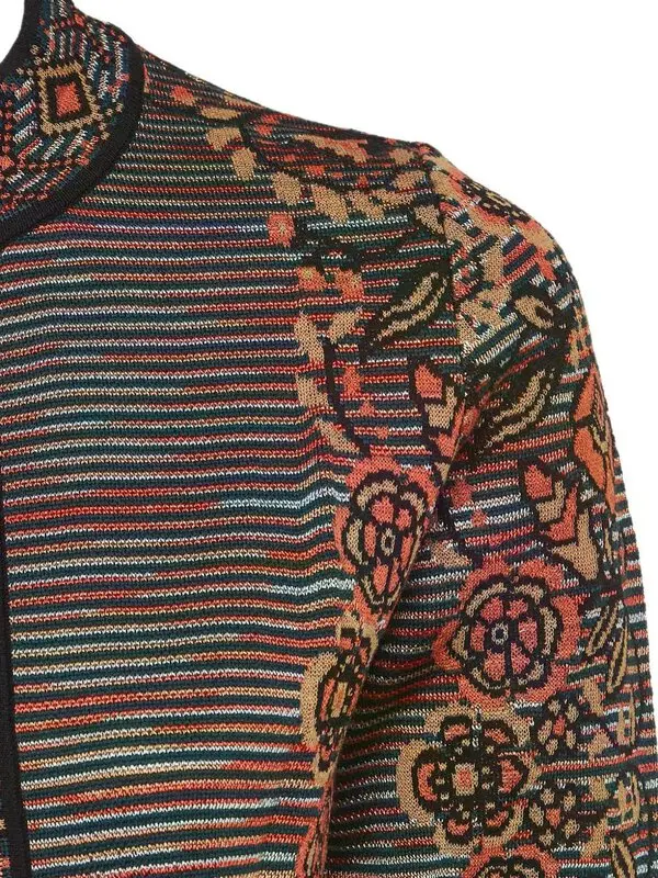 Missoni Long-sleeved Floral Cardigan - Red