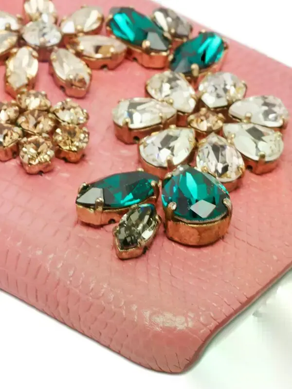 Dolce & Gabbana Lizard-embossed Crystal-embellished Phone Case