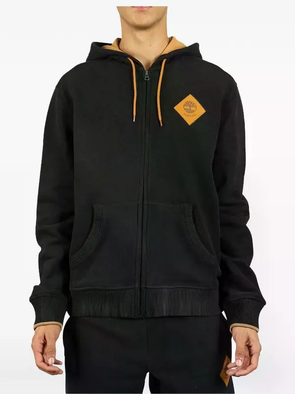 Timberland Hooded Zip-up Jacket - Black