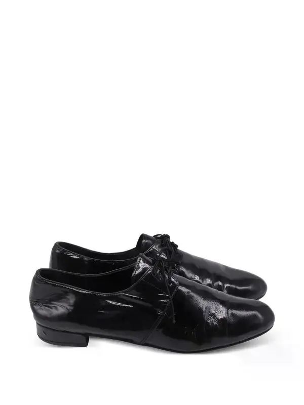 Prada Lace-up Patent Leather Loafers