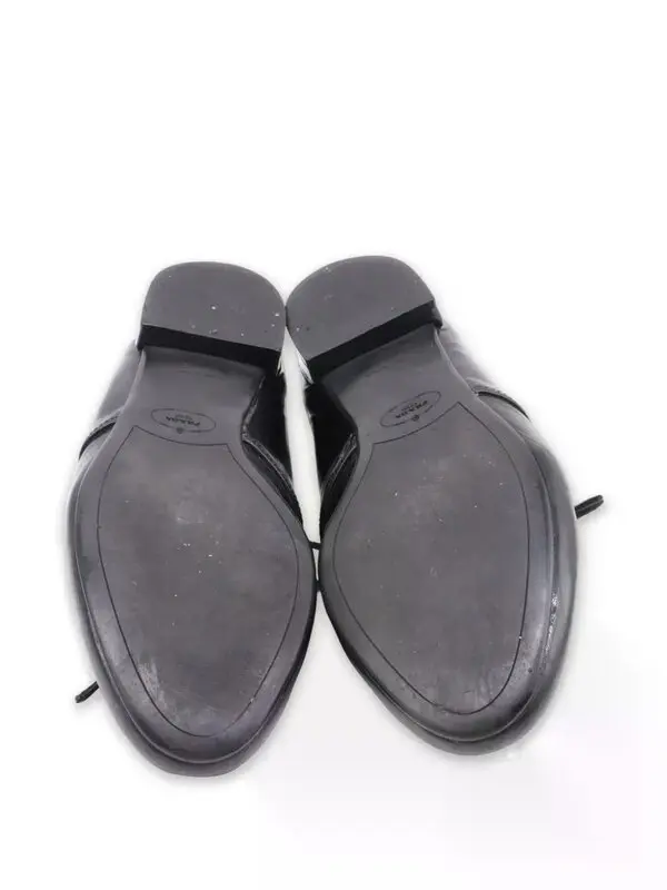 Prada Lace-up Patent Leather Loafers