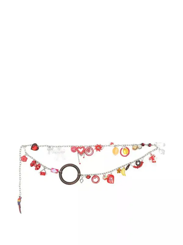 AMIR SLAMA Charm-detail Chain Belt - Silver
