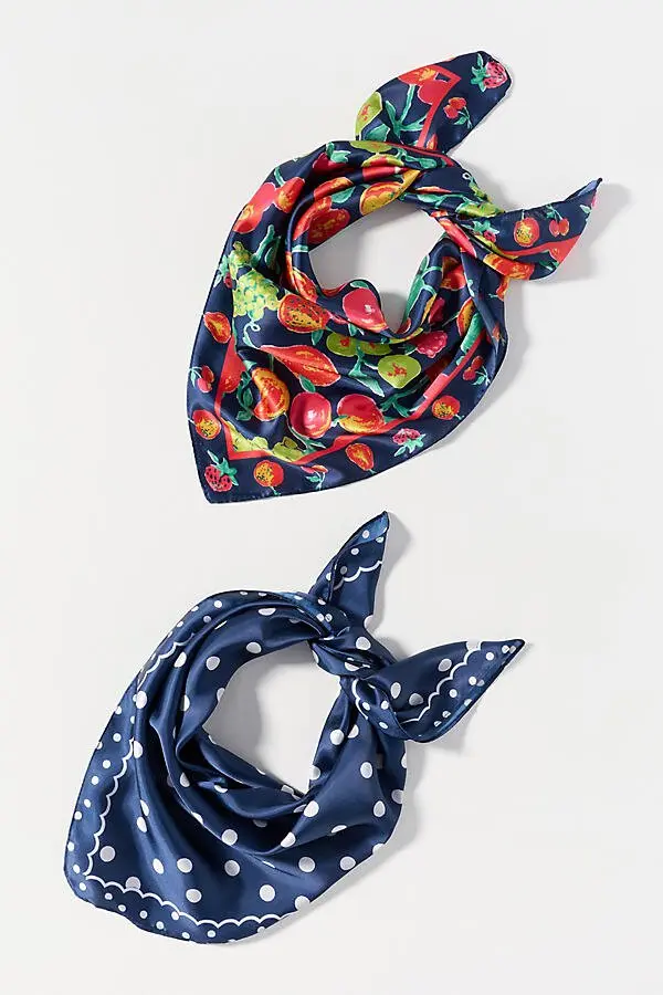 Anthropologie Prted Hair Scarf - Fruit