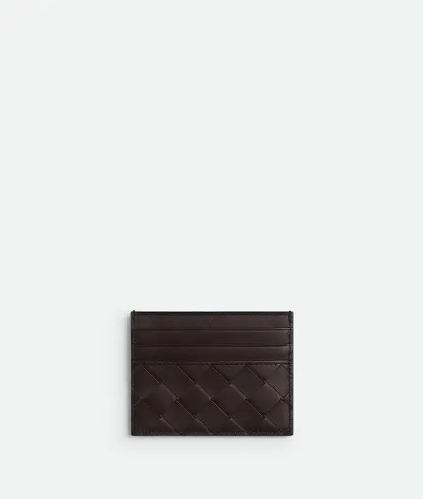 Bottega Veneta Woven Card Holder - Brown