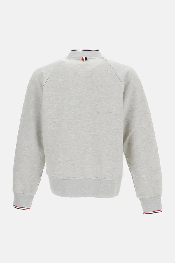 Thom Browne Pique Loopback Bomber - Grey