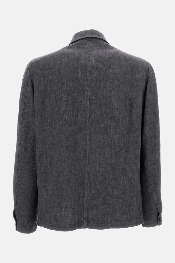 Barena Venezia Visal Wool Over-shirt - Grey