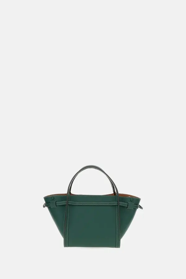 TOD'S Small T Timeless Leather Shopping Bag - Green