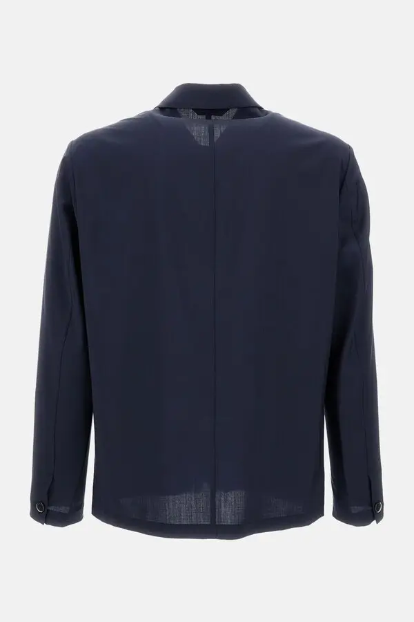 Barena Venezia Visal Wool Over-shirt - Blue