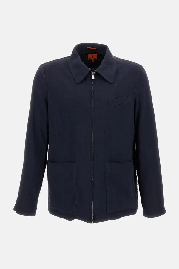 Barena Venezia Zip-up Overshirt - Blue