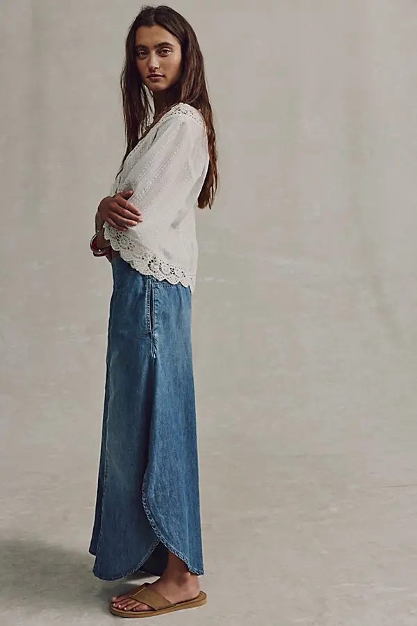 Free People We The Free Sweet Pea Pull-on Tulip Jeans