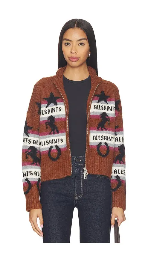 ALLSAINTS Epona Zip-up Cardigan