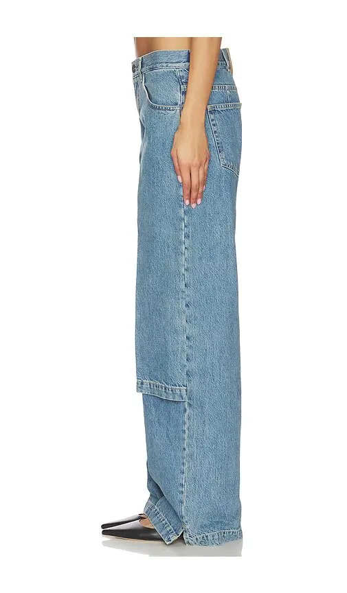 Attico Tiered Wide Leg Jeans