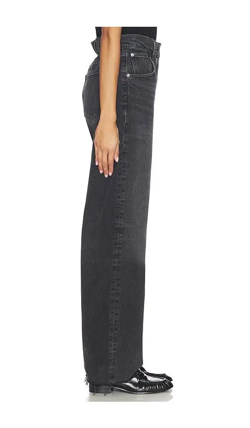 AGOLDE Wide Leg Jeans With Gathered Waistband