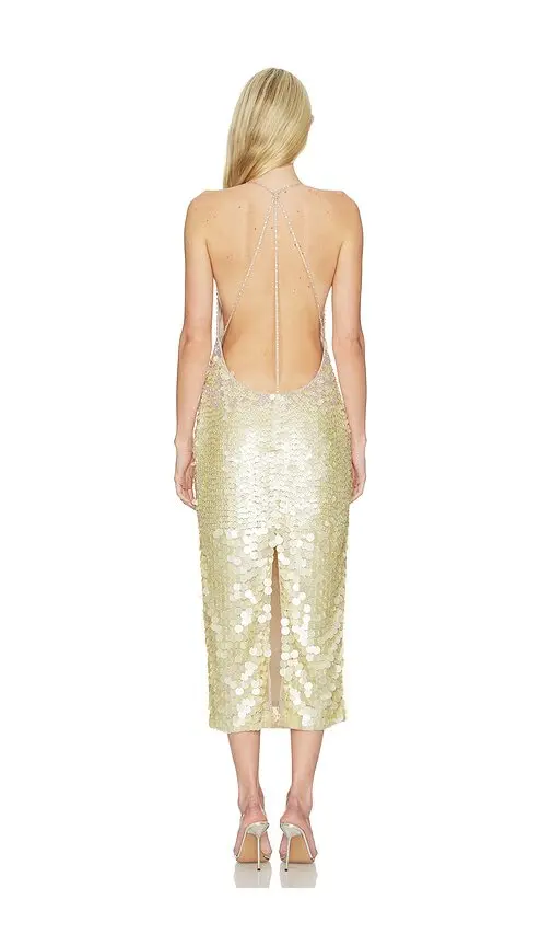 LESLIE AMON Sequin Embellished Dress