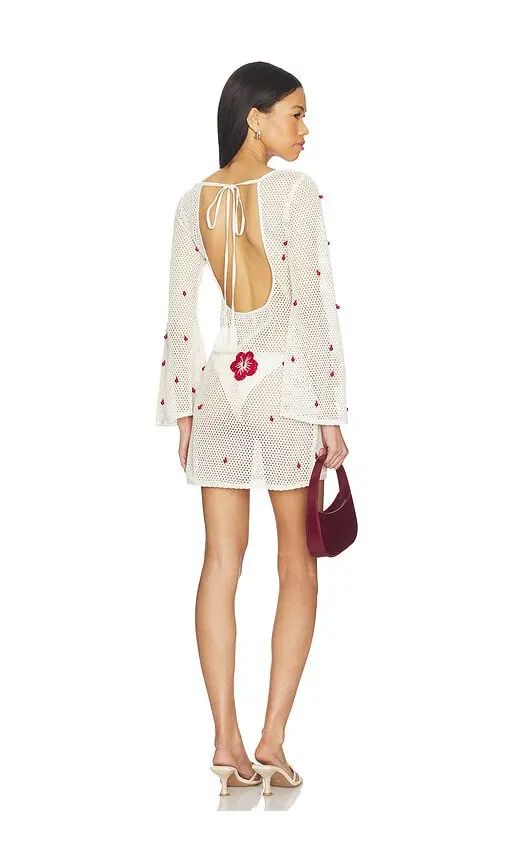 LESLIE AMON Treasure Hibiscus Mini Dress