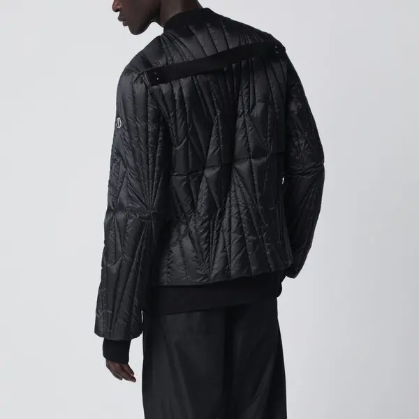 MONCLER + RICK OWENS Quilted Zip-up Down Bomber Jacket