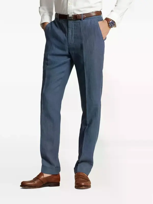 Polo Ralph Lauren Pressed-crease Trousers - Blue