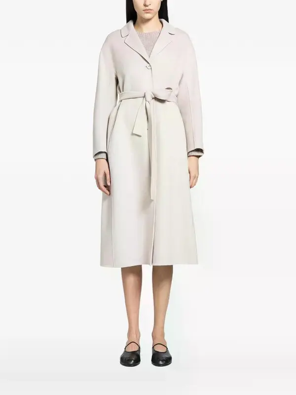 Max Mara Flared Wool Coat - Neutrals