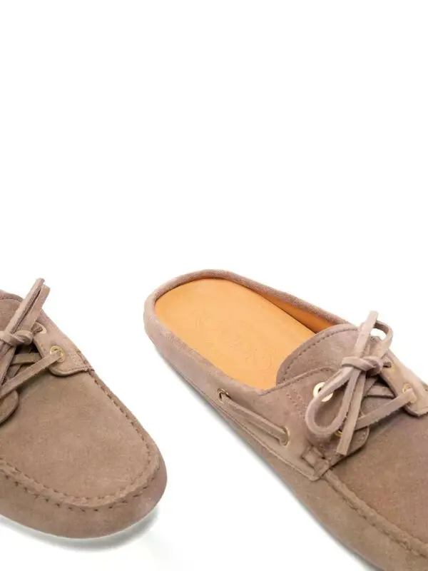 TOD'S Glove Gommino Lace-up Mules - Neutrals