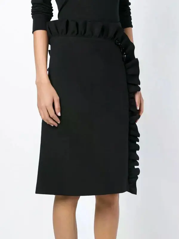 Simone Rocha Straight Frilled Skirt