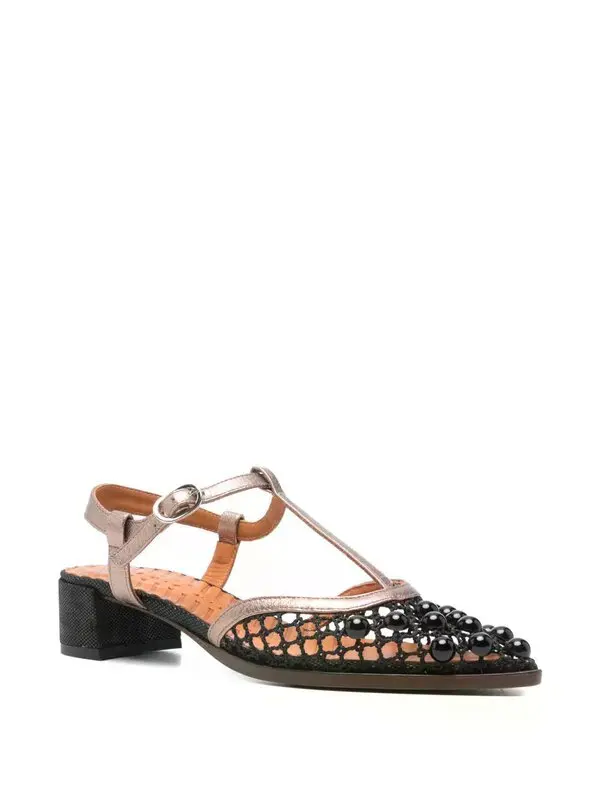 Chie Mihara Hagila Beaded Heeled Pumps - Black