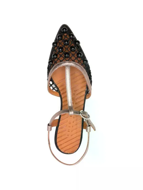 Chie Mihara Hagila Beaded Heeled Pumps - Black