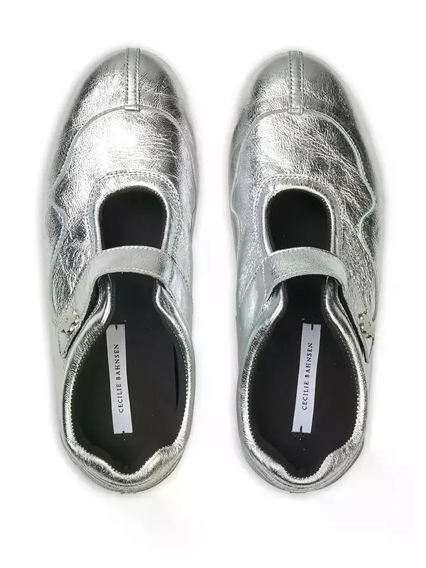 Cecilie Bahnsen Cosmo Flower-detail Sneakers - Silver