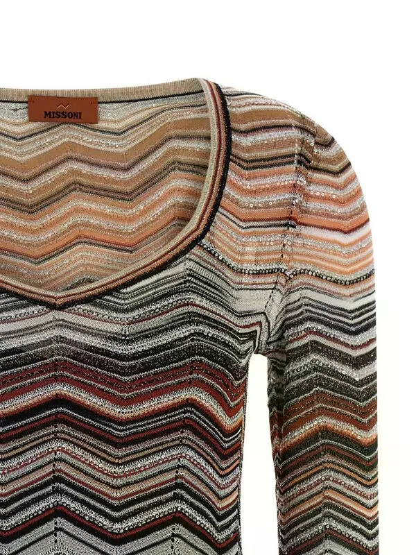 Missoni Chevron Sequin Appliqué Mini Dress