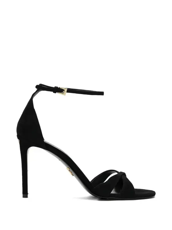 Prada Criss-cross Stiletto Heel Sandals - Black