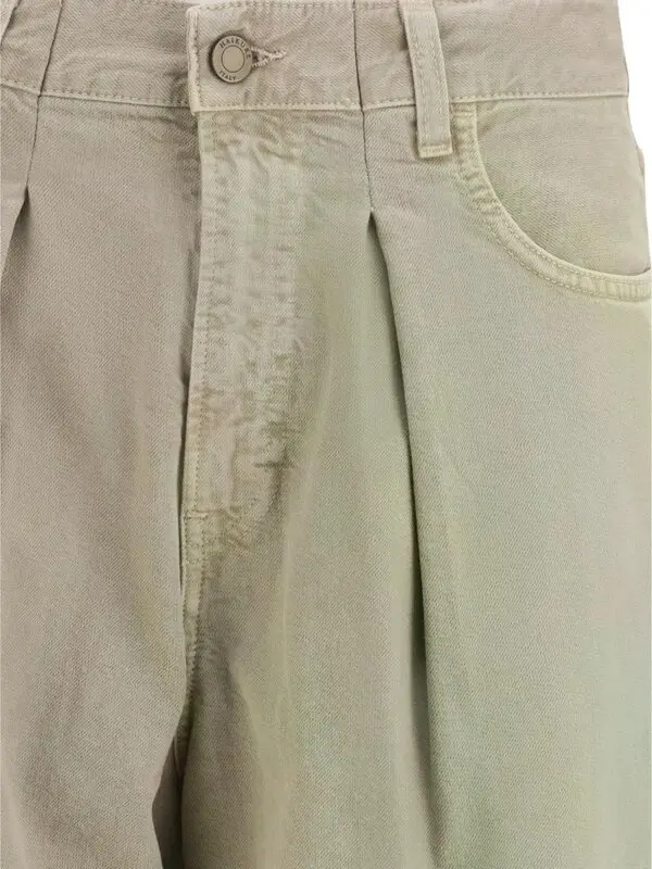 HAIKURE Pleated Wide-leg Jeans - Neutrals