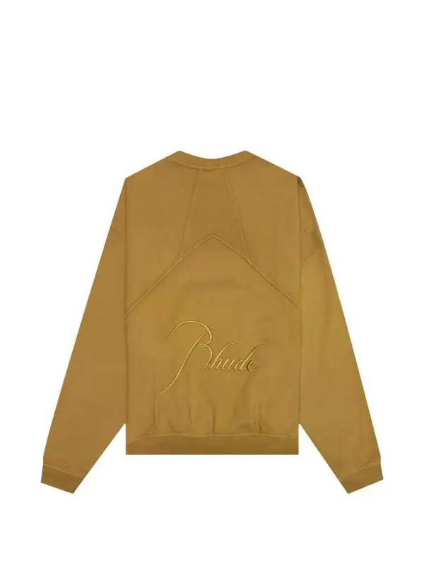 Rhude Logo-embroidered Crewneck Sweatshirt - Brown
