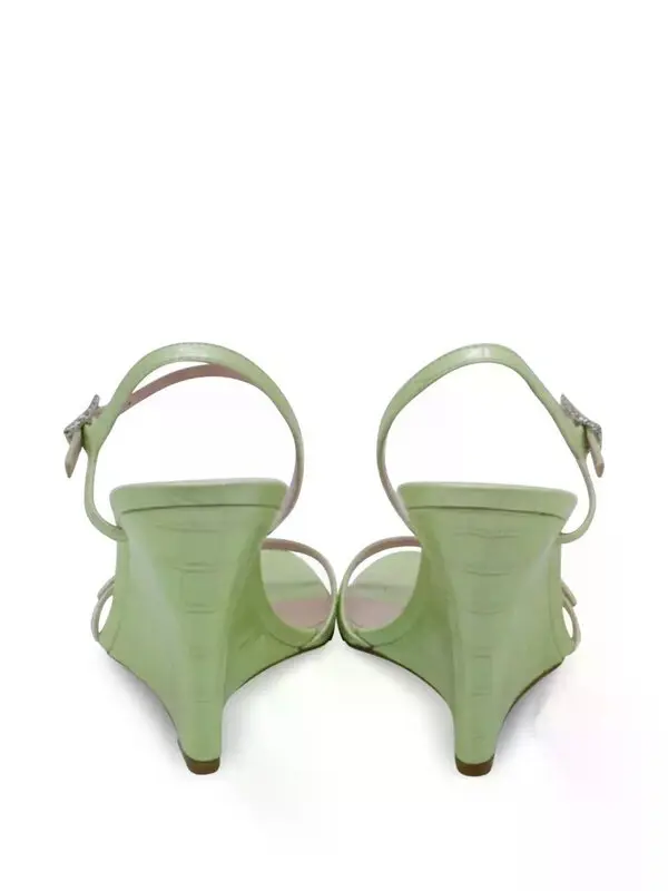 SOPHIA WEBSTER Croc-embossed Wedge Sandals