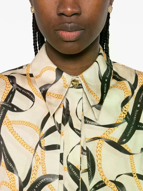 Elisabetta Franchi Patterned Crop Top