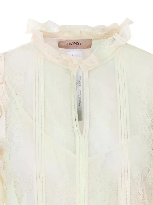 TWINSET Lace High-neck Blouse