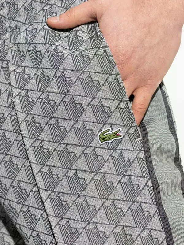 Lacoste Patterned Track Pants - Grey