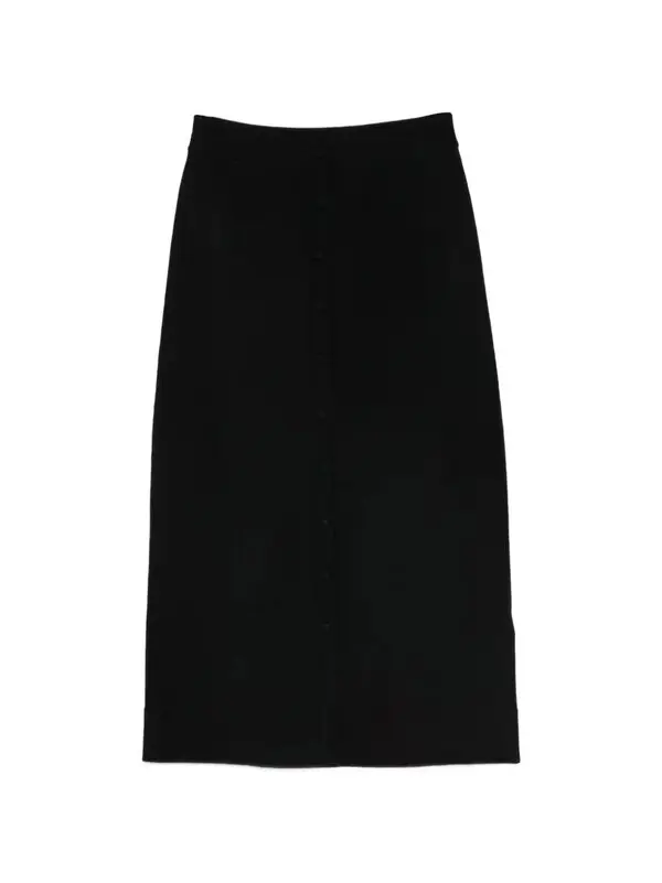 Victoria Beckham Button-detailed Midi Skirt - Black