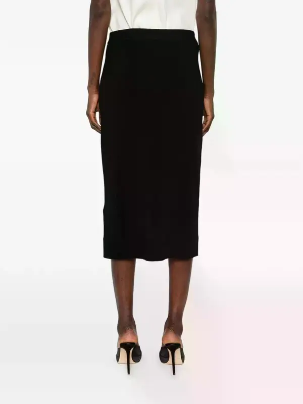 Victoria Beckham Button-detailed Midi Skirt - Black
