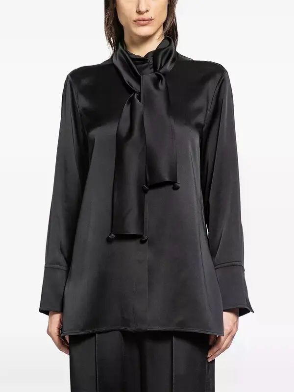 JIL SANDER Tie-neck Satin Blouse