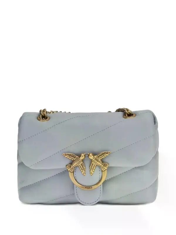 Pinko Maxi Love Quilted Shoulder Bag - Blue